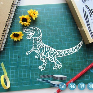 T-rex Dinosaur Svg Png Vector Cut File Designs, Dinosaur Clipart ...