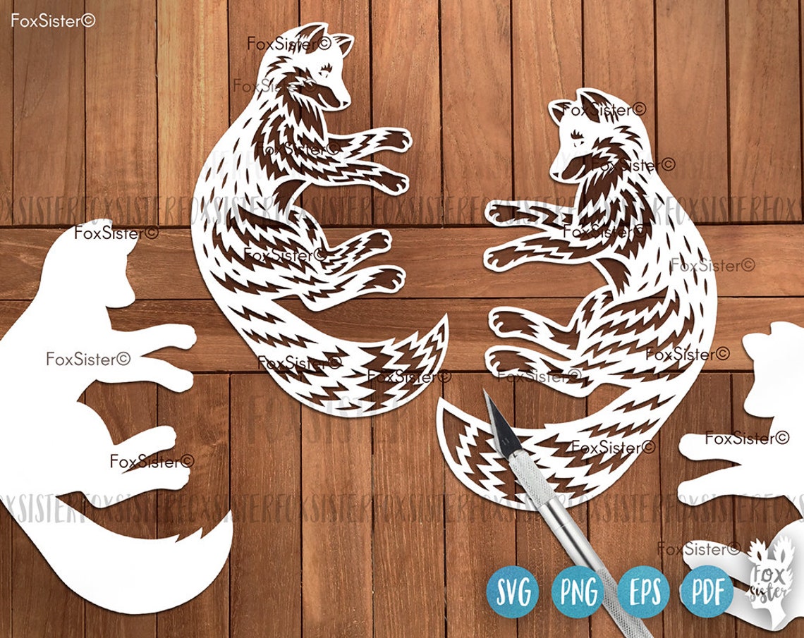 Fox Svg Design for Cricut and Silhouette Fox Clipart Love - Etsy