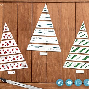 3 Christmas Trees Svg Bundle for Cricut and Silhouette, Christmas Svg ...