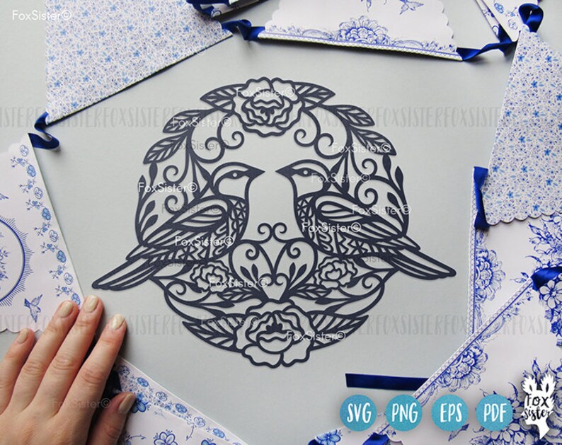Birds Svg Files, Birds Cut File, Birds Clipart, Love Svg, Floral ...