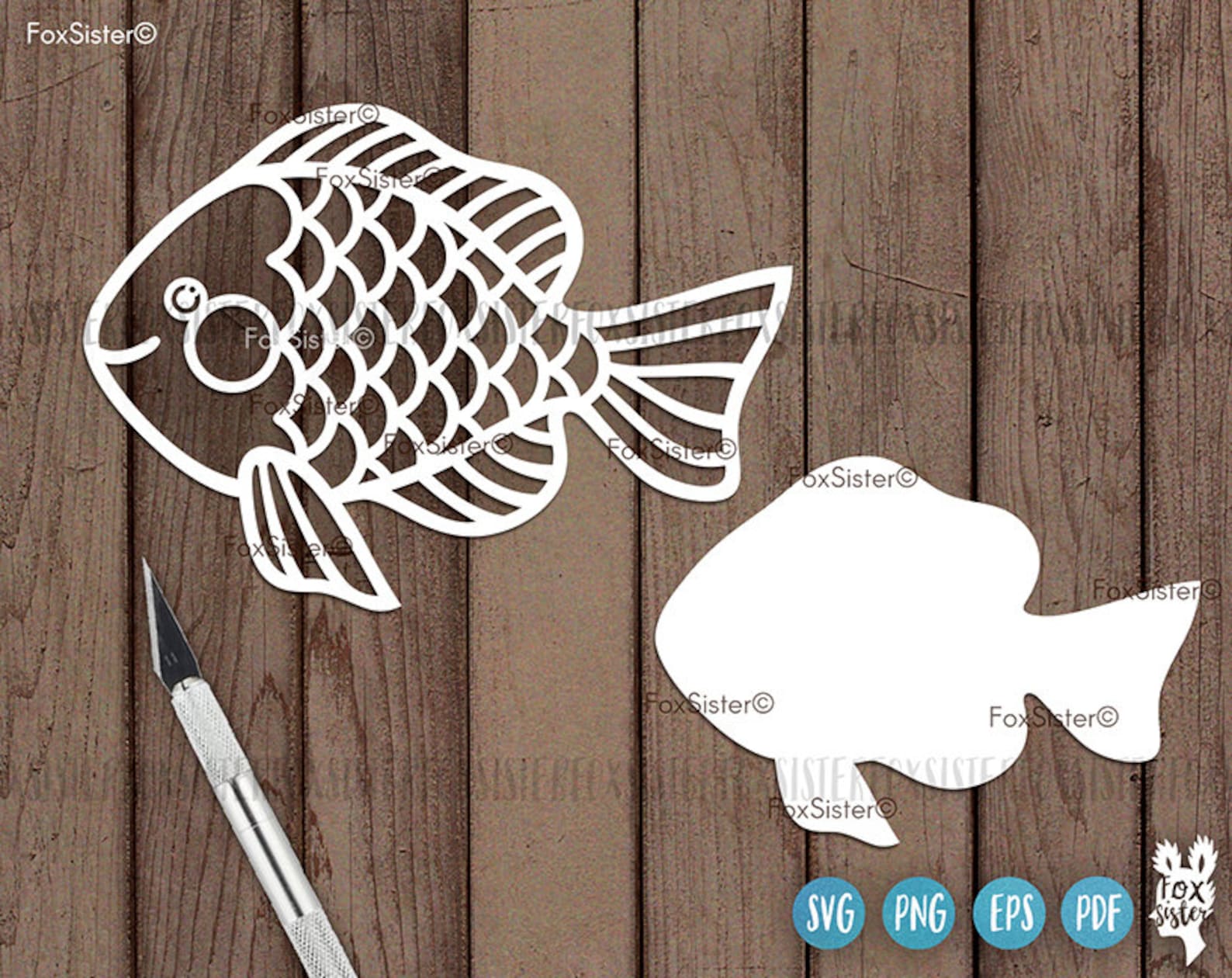 Cute Fish Svg Cutting Files for Cricut and Silhouette Set1 - Etsy
