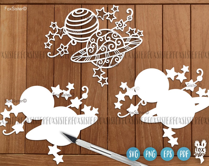 Planets Svg Bundle for Cricut and Silhouette, Galaxy Svg, Celestial Svg ...