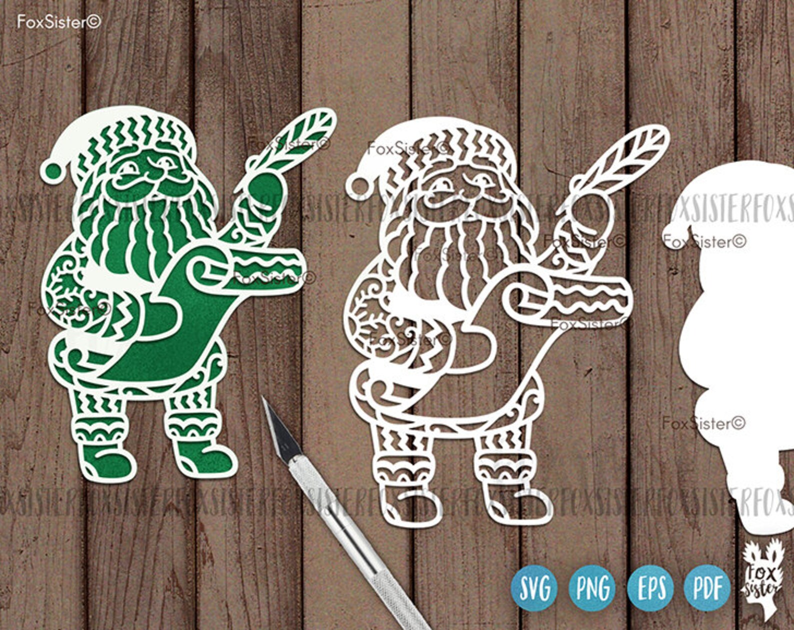 Santa Svg Santa Svg Clipart Santa Cricut Cut File Santa | Etsy