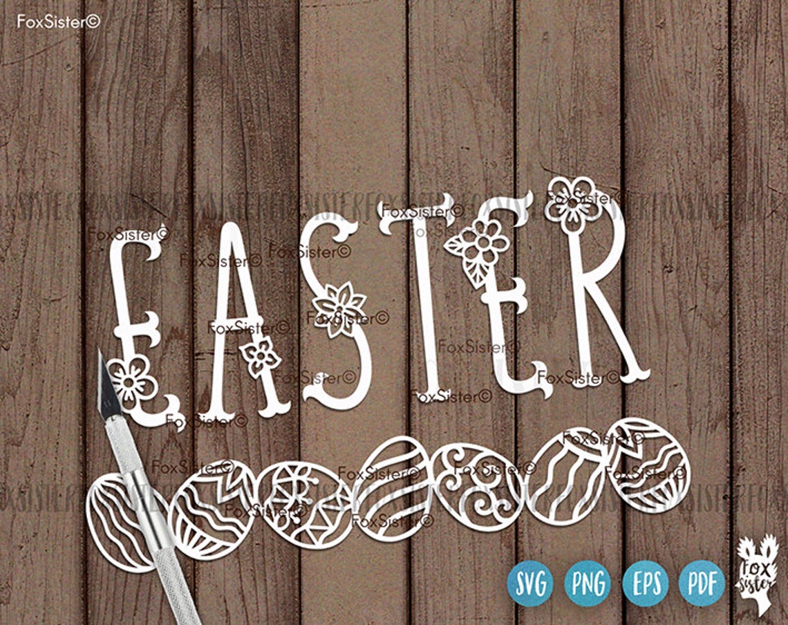 Easter Egg Svg Easter Svg Bundle Word Easter Cut Files | Etsy