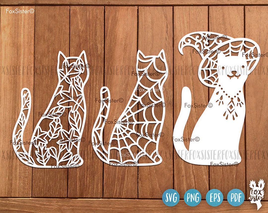 Happy Halloween Svg, Witch Cat Svg, Halloween Cat Cut Files, Halloween ...