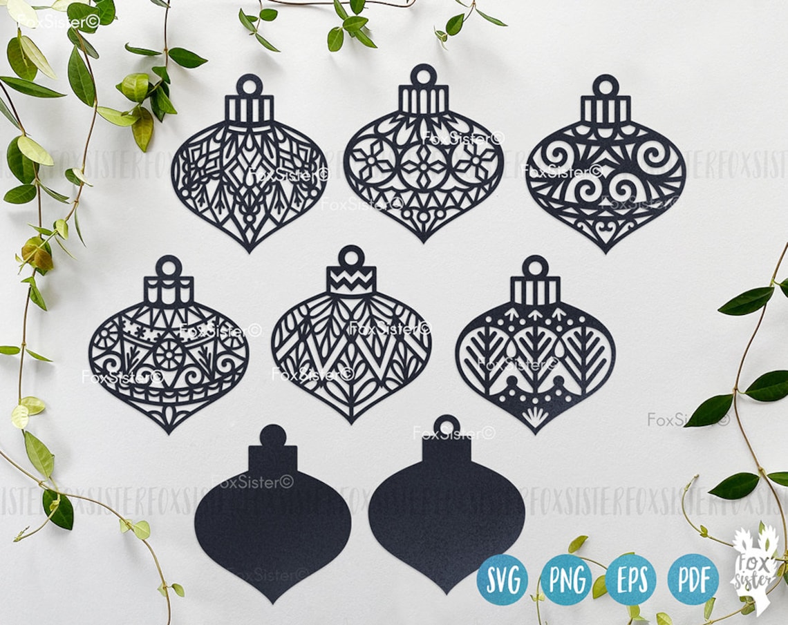 Christmas Bauble Svg Designs for Cricut and Silhouette - Etsy