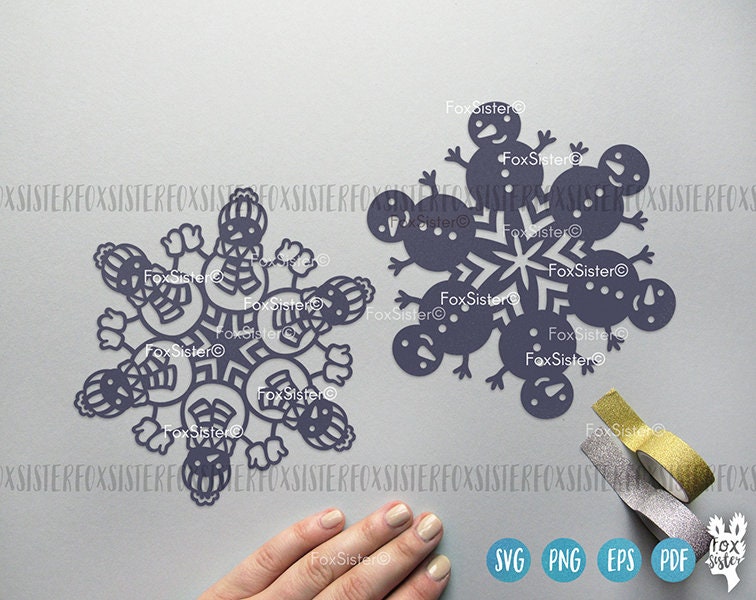 Snowflakes Svg Bundle Christmas Svg Files Snowman Svg | Etsy