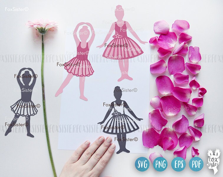 Little Ballerina Svg, 4 Ballet Dancers Svg, Little Girl Svg, Ballet Svg ...
