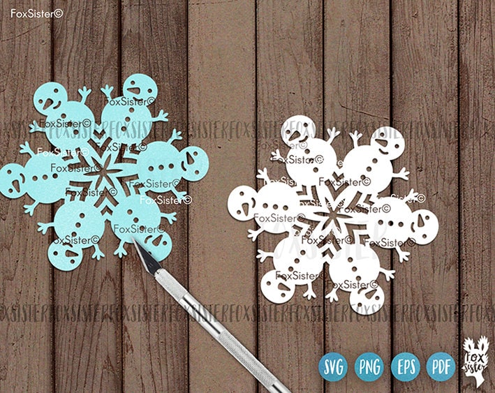 Snowflakes Svg Bundle Christmas Svg Files Snowman Svg | Etsy