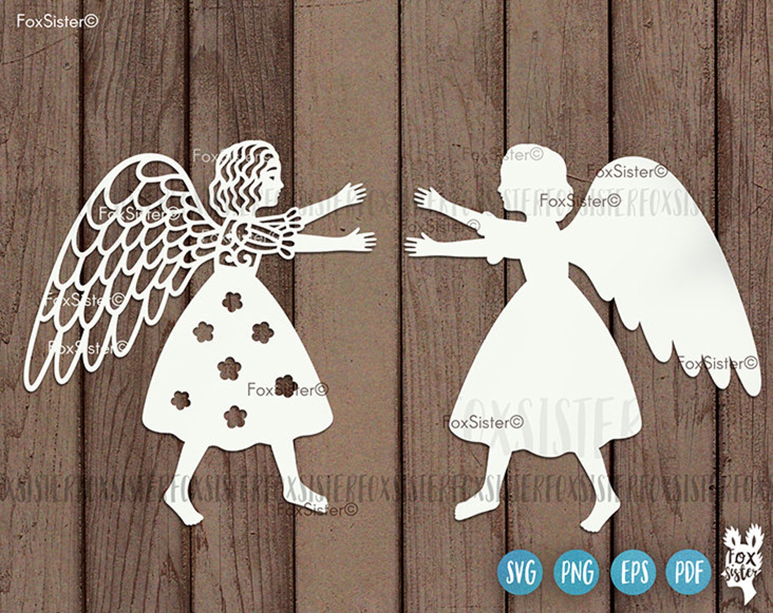 Angel Svg Cut File Angel Clipart Christmas Svg Christmas | Etsy