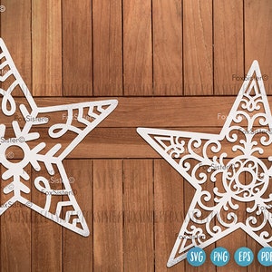 Christmas Stars Svg Design Bundle, Star Svg Files, Christmas Svg Files ...
