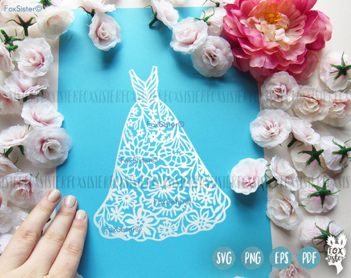 Bridal Wedding Dress and Shoes Svg Cut Files, Veil Svg, Marriage Svg ...