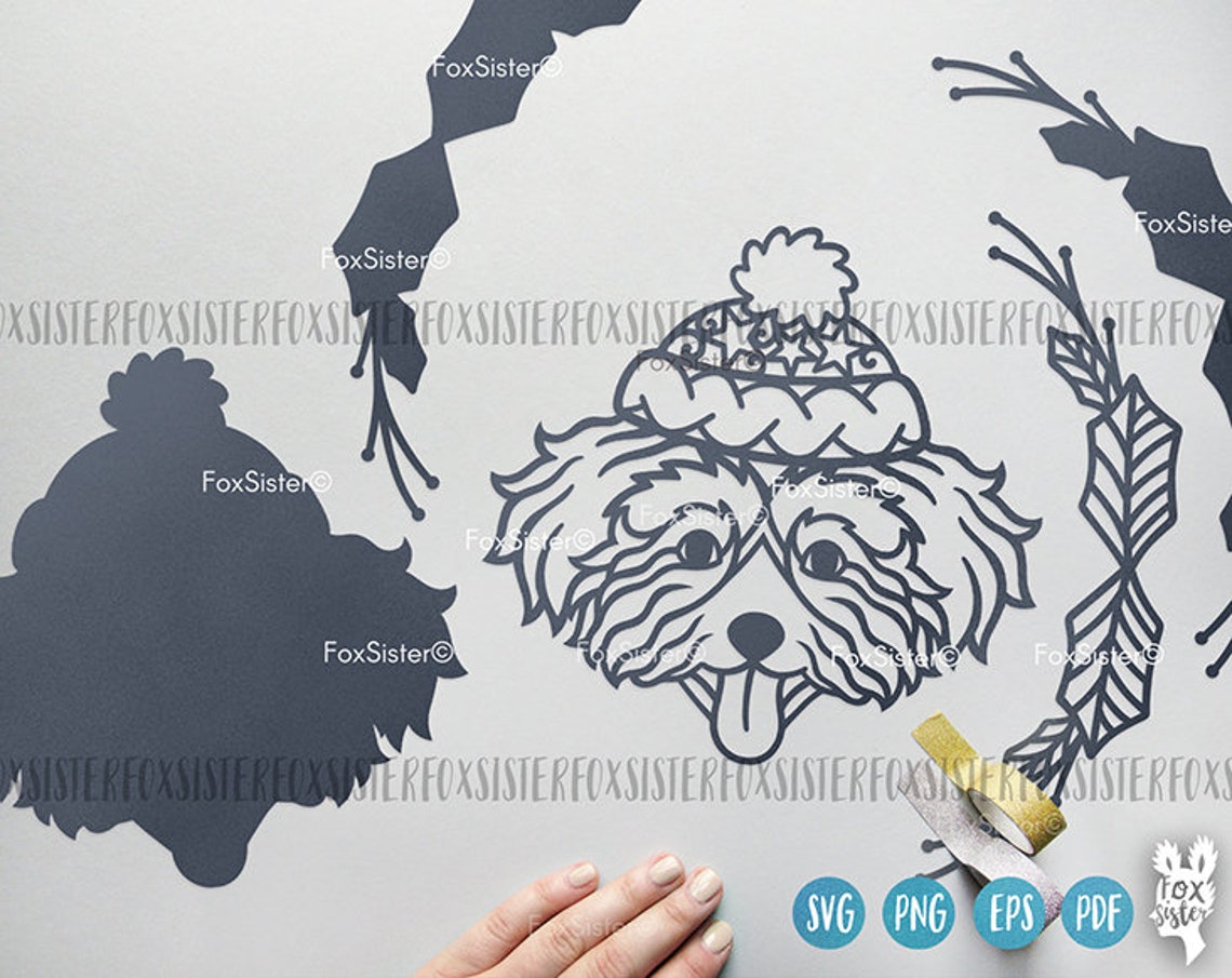 Winter Dog in a Hat Svg Cut File Dog Svg Clipart Christmas - Etsy UK