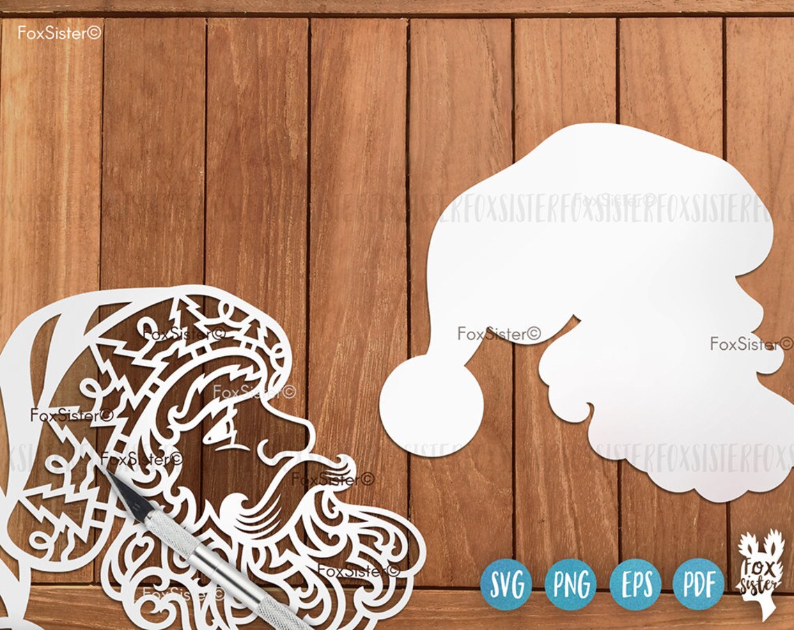 Santa Svg Cut File for Cricut and Silhouette Santa Claus Svg - Etsy
