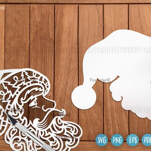 Santa Svg Cut File for Cricut and Silhouette, Santa Claus Svg, Santa ...