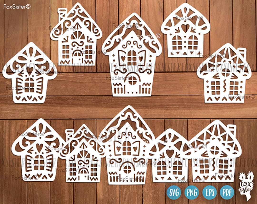 Gingerbread House Svg Bundle, Christmas Village Svg, House Svg House ...