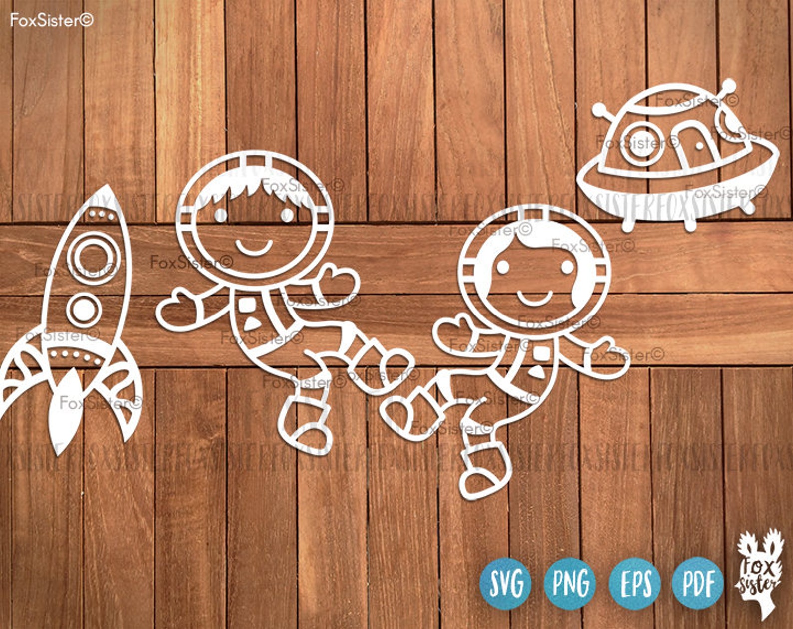 27 Space Templates SVG Bundle! Astronaut Svg, Rocket Svg, Planets Svg ...