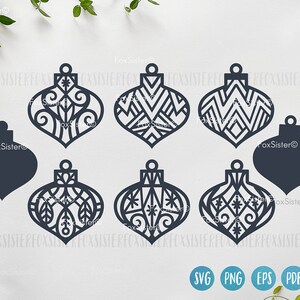 Christmas Bauble Svg Bundle Designs for Cricut and Silhouette, Baubles ...
