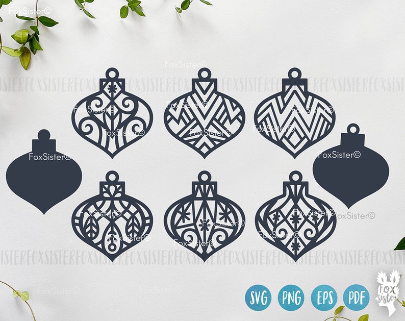 Christmas Bauble Svg Bundle Designs for Cricut and Silhouette, Baubles ...