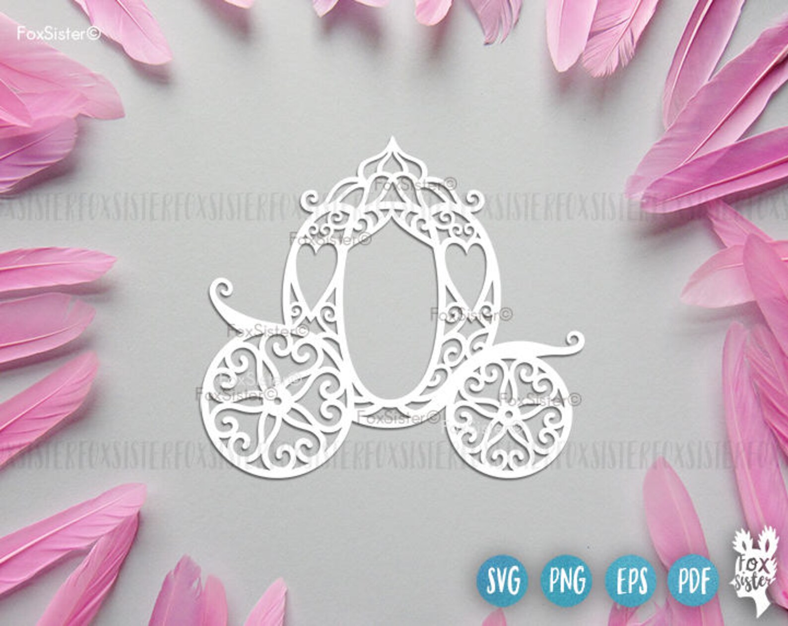Princess Carriage Svg Cut File Templates Cinderella Carriage - Etsy UK