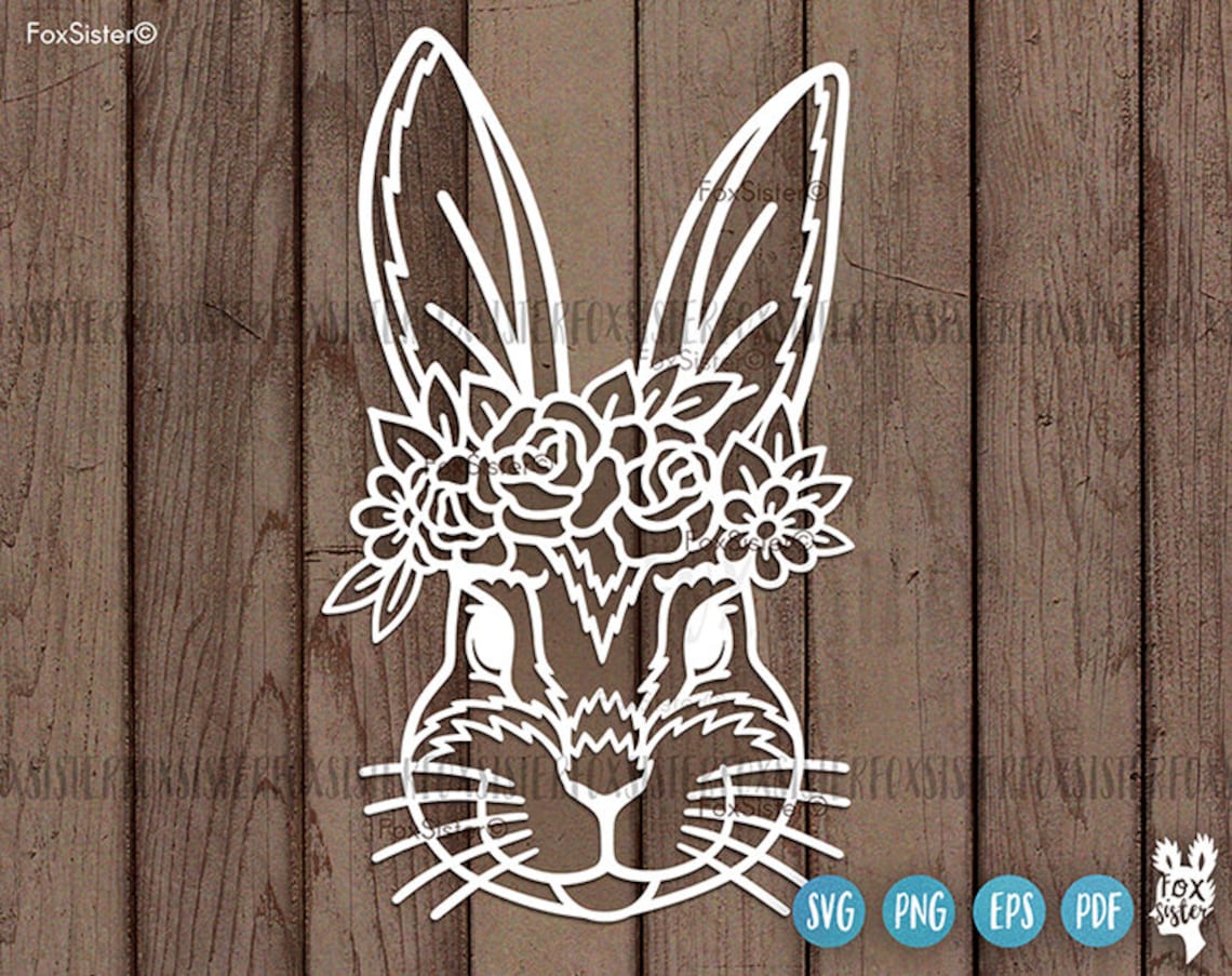 Cute Bunny Svg for Cricut and Silhouette Cute Animal Svg | Etsy