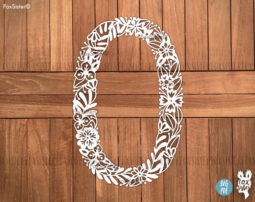 Floral Letter O Svg, Floral Detailed Alphabet Svg Cut File, Floral ...