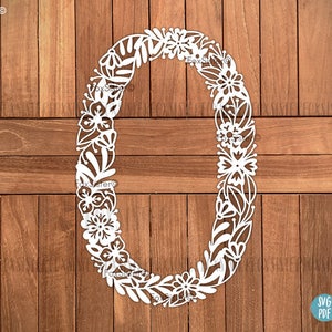 Floral Letter O Svg, Floral Detailed Alphabet Svg Cut File, Floral ...