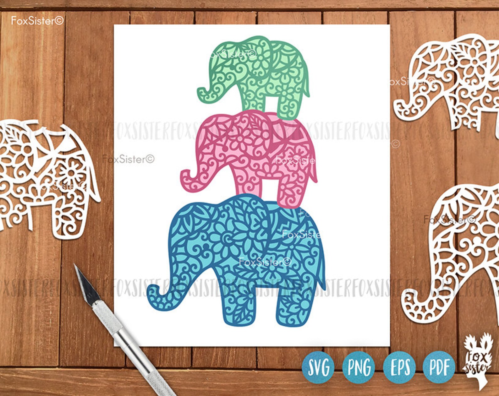 Cute Elephants Svg Cutting File for Cricut and Silhouette | Etsy UK