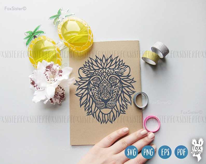 Lion Svg Cut File Design Lion Head Svg Mandala Animal Svg - Etsy