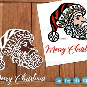 Santa Svg Cut File for Cricut and Silhouette, Santa Claus Svg, Santa ...