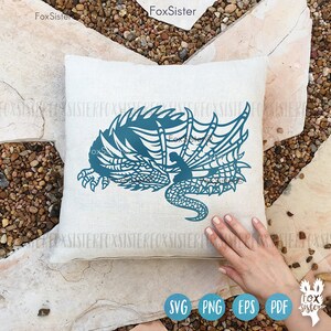 Dragon and Girl Svg for Cricut Silhouette, Glowforge, Sleeping Dragon ...