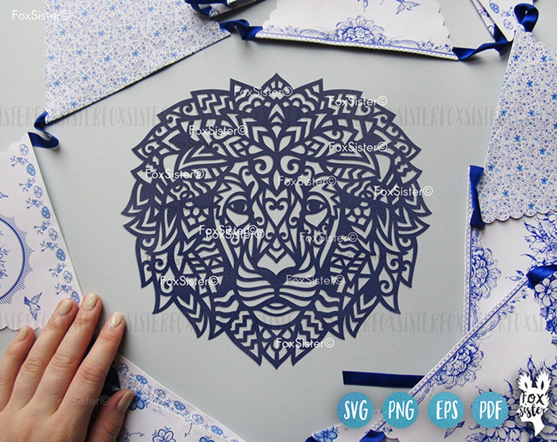 Mandala Lion Head Svg Vector Cut File Template Africa Svg - Etsy