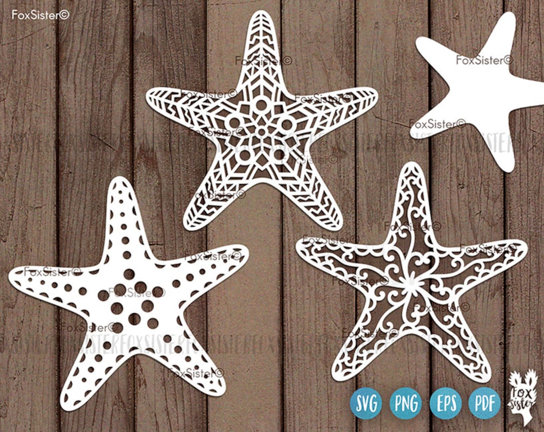 Starfish Svg Cutting Files for Cricut and Silhouette Set1, Starfish ...