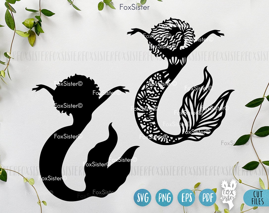 Mermaid Svg Cut File for Cricut and Silhouette, Mermaid Birthday Svg ...