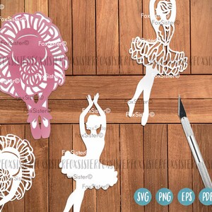 Ballerina SVG Bundle!! 3 Templates Set 2, Ballet Dancer Svg Cut Files ...
