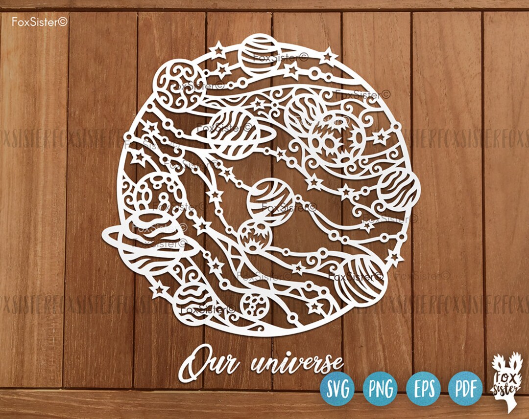 Space Svg Design for Cricut and Silhouette, Planets Svg, Galaxy Svg ...