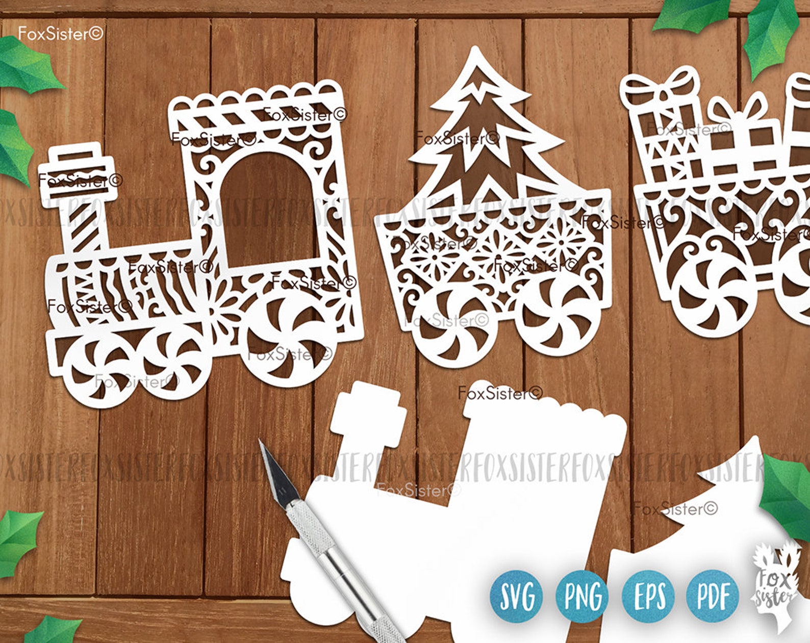 Train Set Svg Bundle, Christmas Toy Svg, Christmas Tree Ornament Svg ...