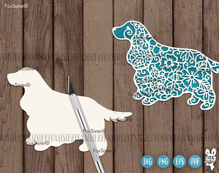 Spaniel Svg Cut File Clipart Floral Dog Svg Cute Spaniels - Etsy