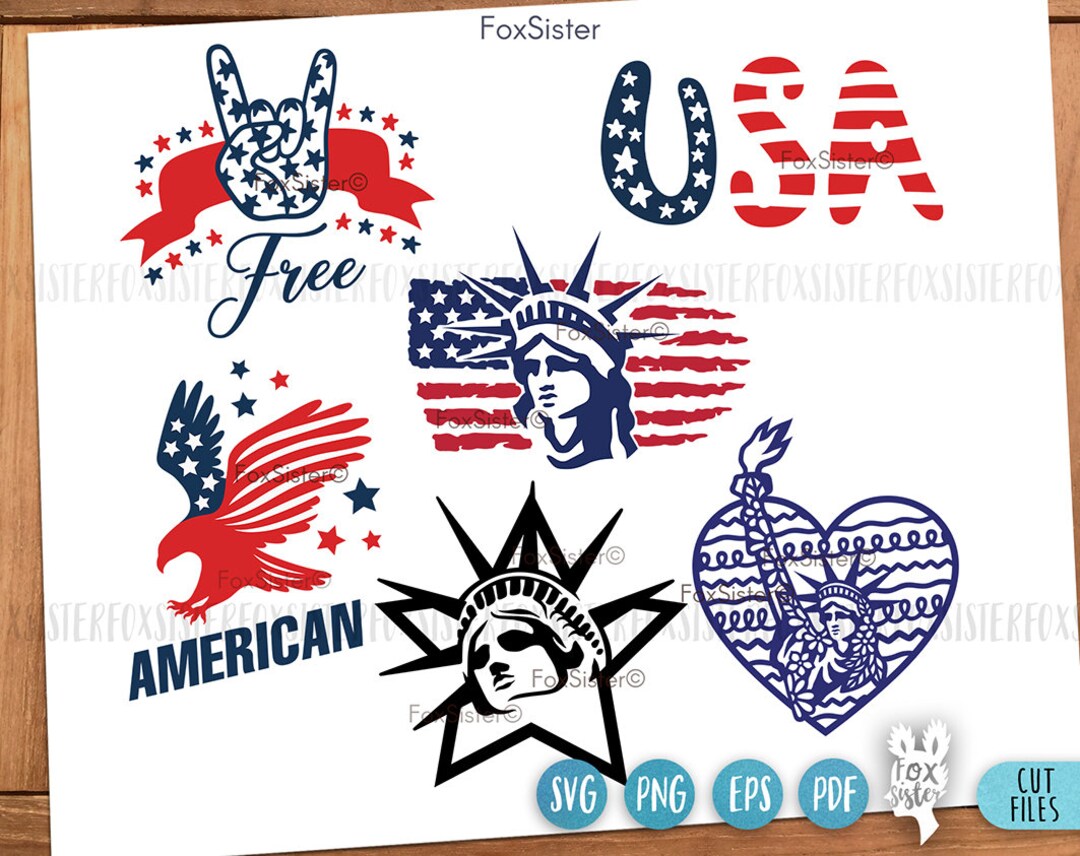 Fourth of July Svg Bundle for Cricut and Silhouette, American Flag Svg ...