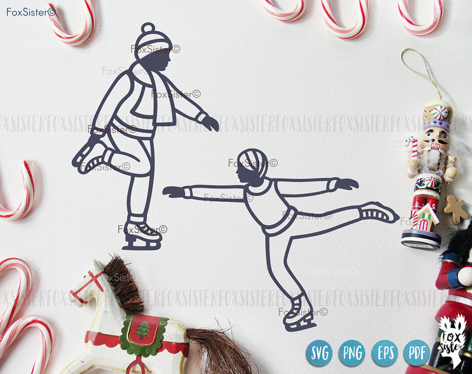 Ice Skating Svg Bundle for Cricut and Silhouette Ice Skating - Etsy