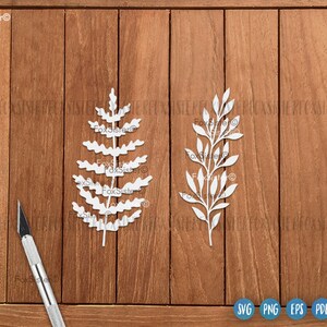Tree Branch Svg, Leaf Svg File, 8 Designs SET 2, Leaves Cutting Svg ...