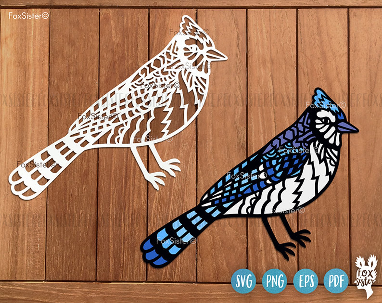 Blue Jay Svg for Cricut and Silhouette Animal Svg Foxsister | Etsy