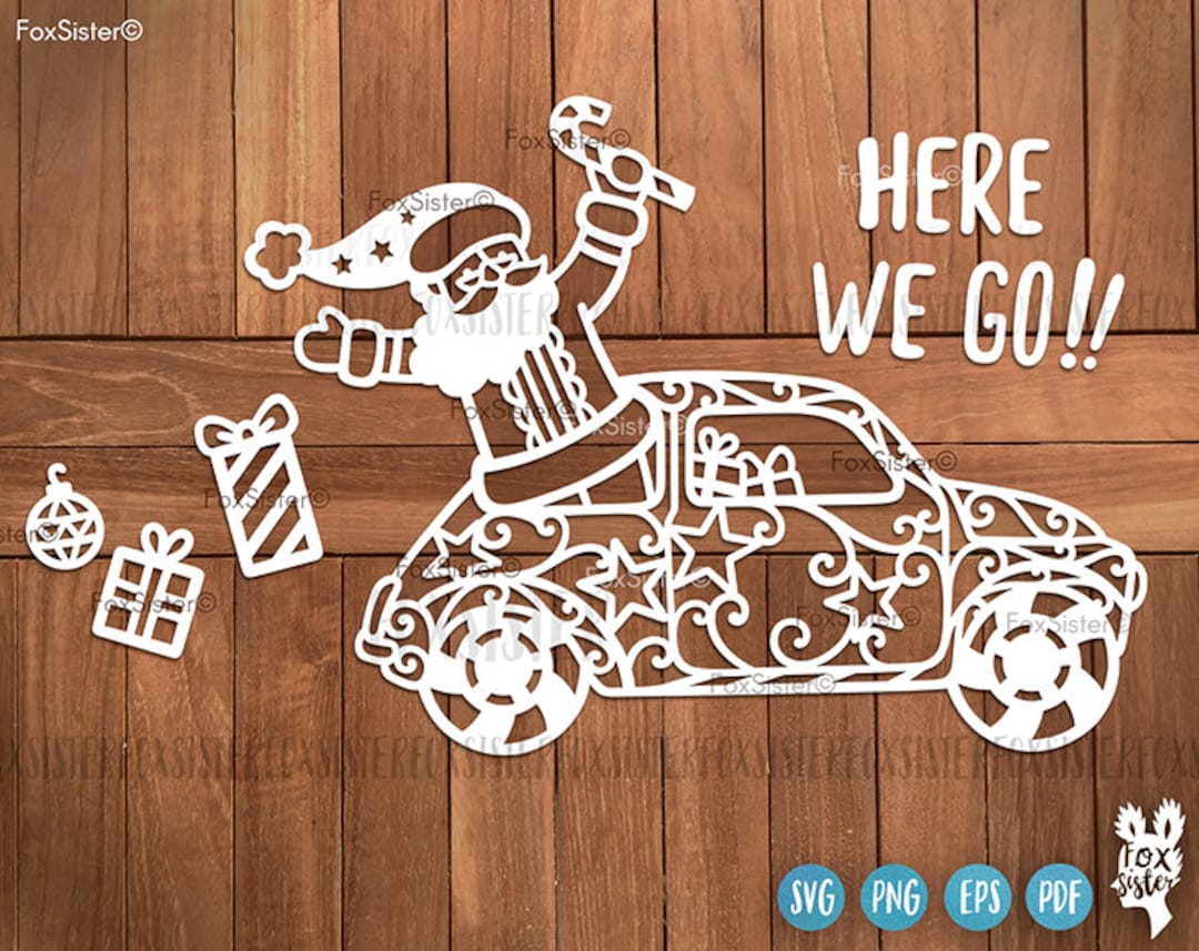 Santa Svg Christmas Clipart, Santa Cut File, Christmas Svg, Santa Svg ...