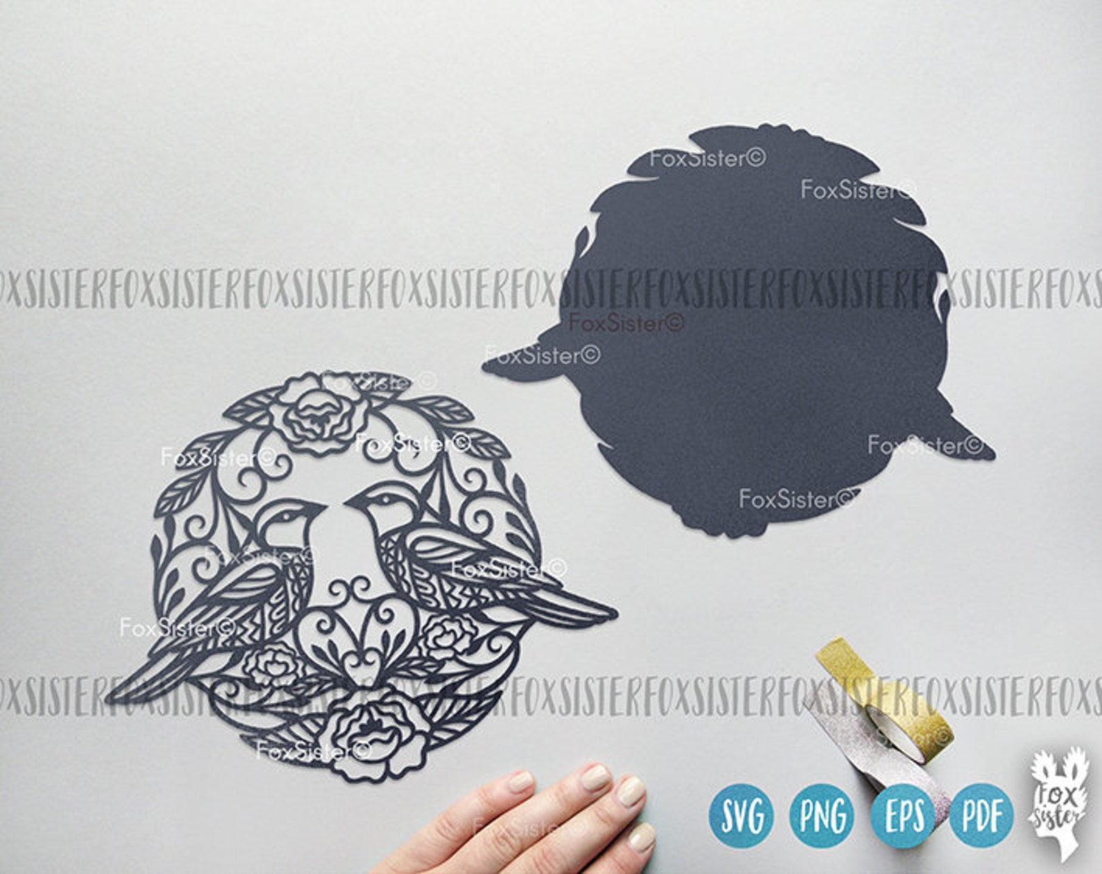 Birds Svg Files, Birds Cut File, Birds Clipart, Love Svg, Floral ...