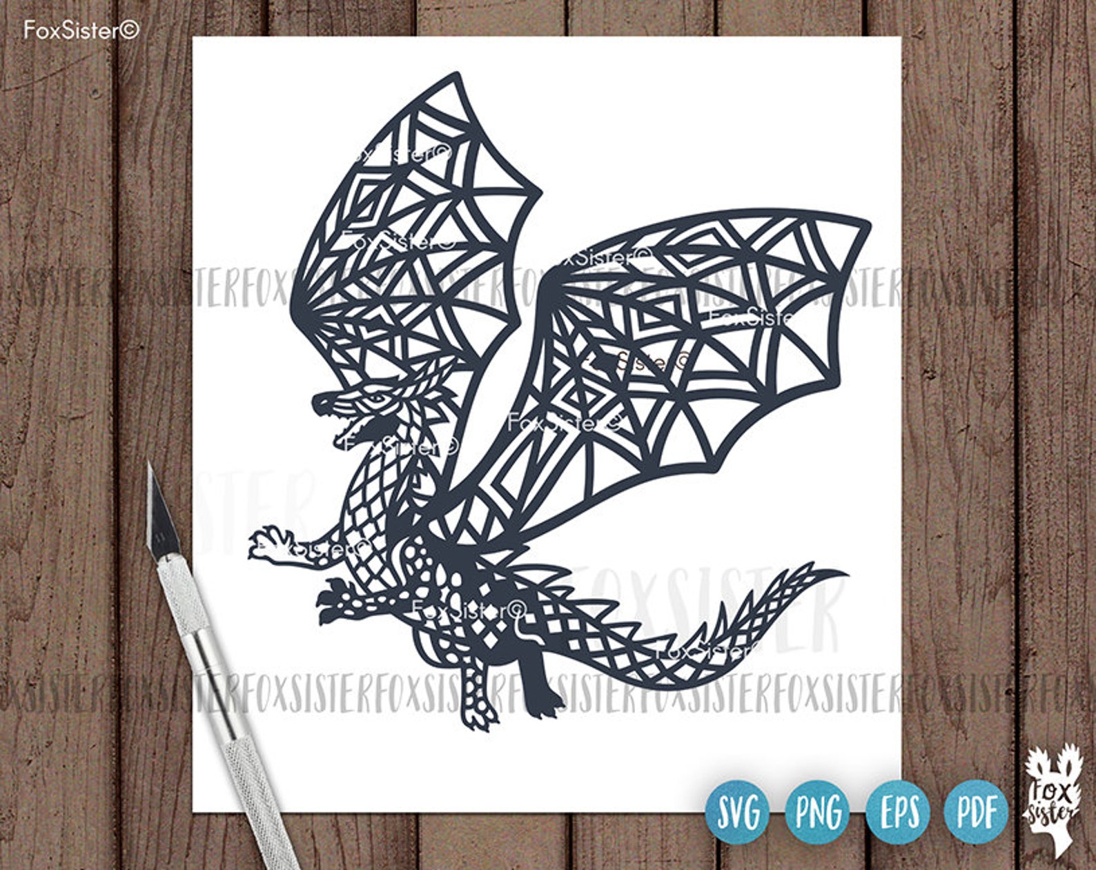 Dragon Svg Design for Cricut and Silhouette Svg Dragon - Etsy