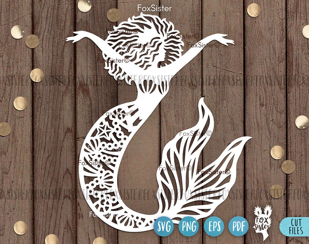 Mermaid Svg Cut File for Cricut and Silhouette, Mermaid Birthday Svg ...