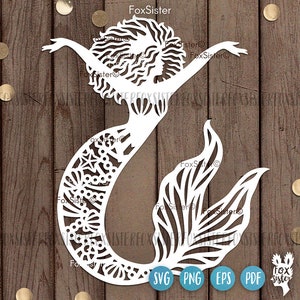 Mermaid Svg Cut File for Cricut and Silhouette, Mermaid Birthday Svg ...