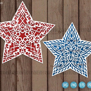 Stars Svg Bundle SET 15, Christmas Svg Bundle, Star Svg, Happy Holiday ...