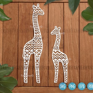 Giraffe Svg Vector Designs, Mama Giraffe Svg Baby Animal Svg, Africa ...