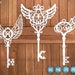 Steampunk Antique Keys SVG Bundle, Papercut Template | Vintage Svg ...